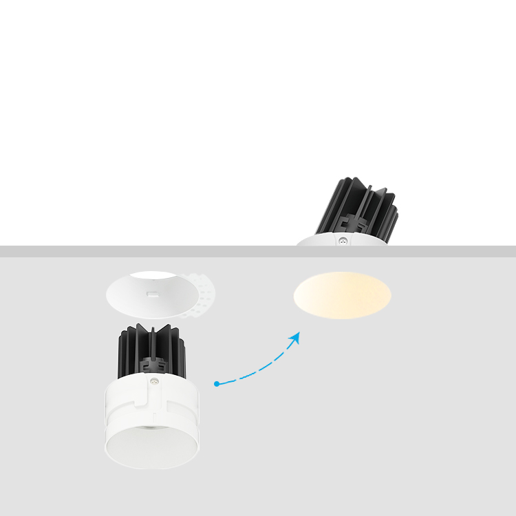 IBSP155CT075H95-TL —Adjustable IP65 Glass Diffuser Honey Comb Trimless ...