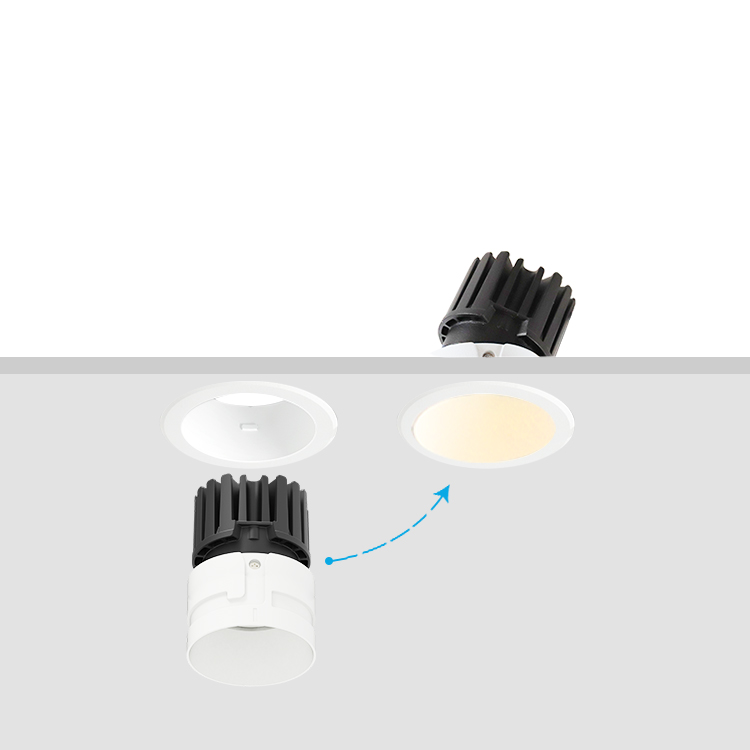IBSP155CT085H99—Adjustable IP65 Glass Diffuser Honey Comb Downlight ...